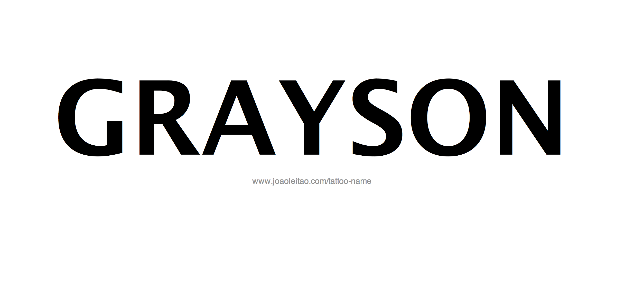 Grayson Name Tattoo Designs
